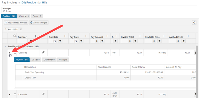 Credit Memos Setup Vantaca Library