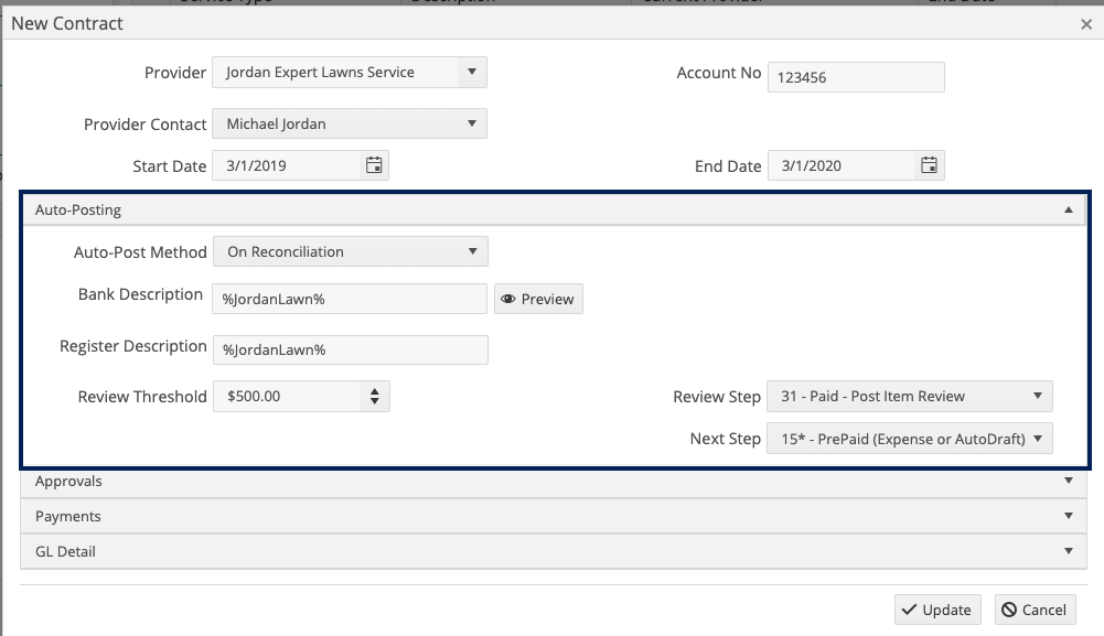 Association Service Contracts – Vantaca Library