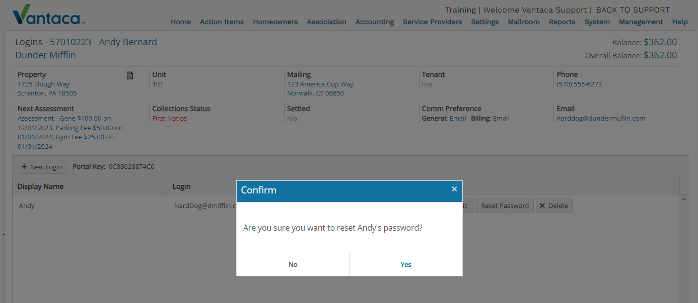 Vantaca Home - Resetting a Homeowner Password – Vantaca Library
