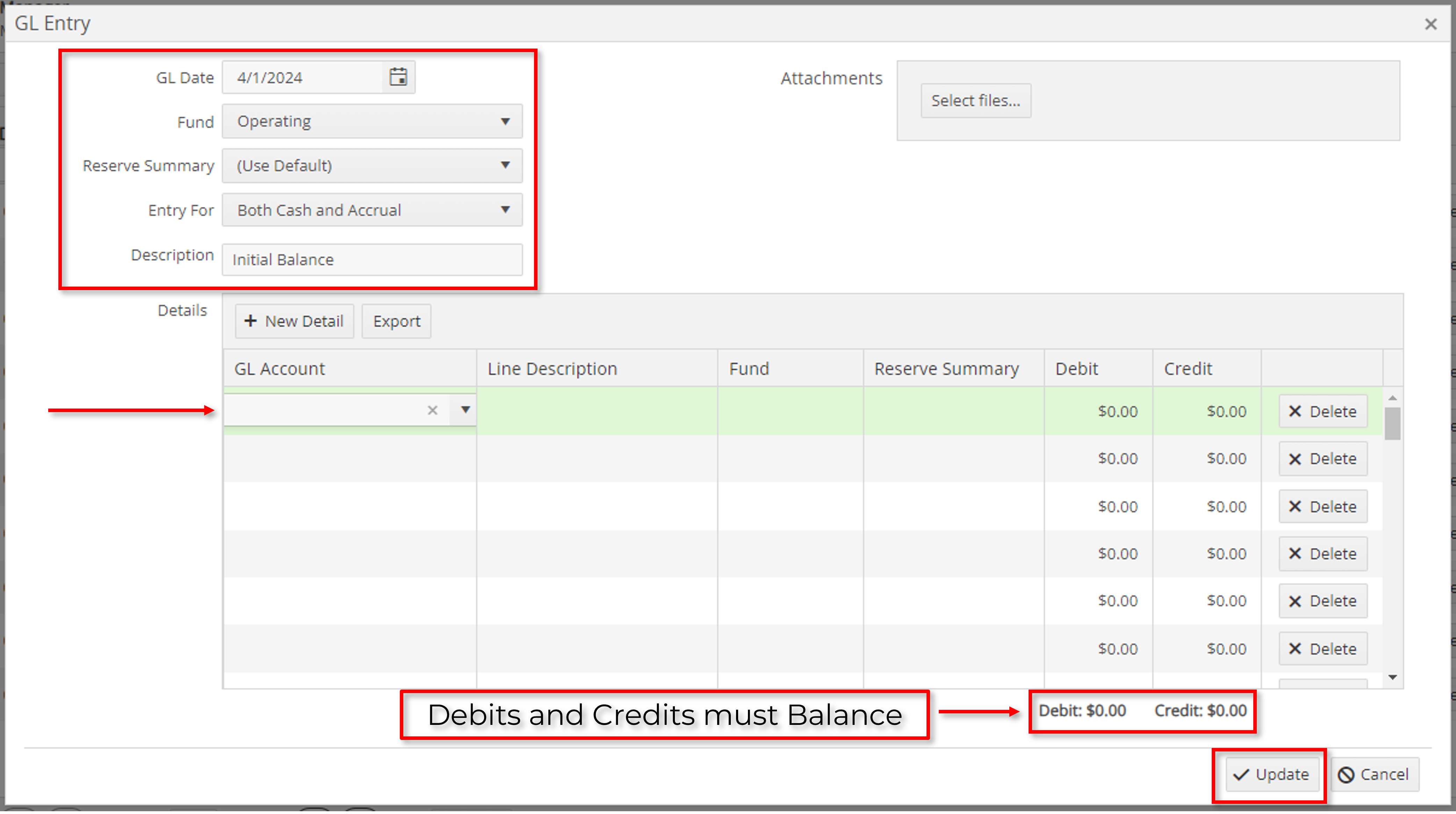 How to Setup GL Beginning Balances – Vantaca Library