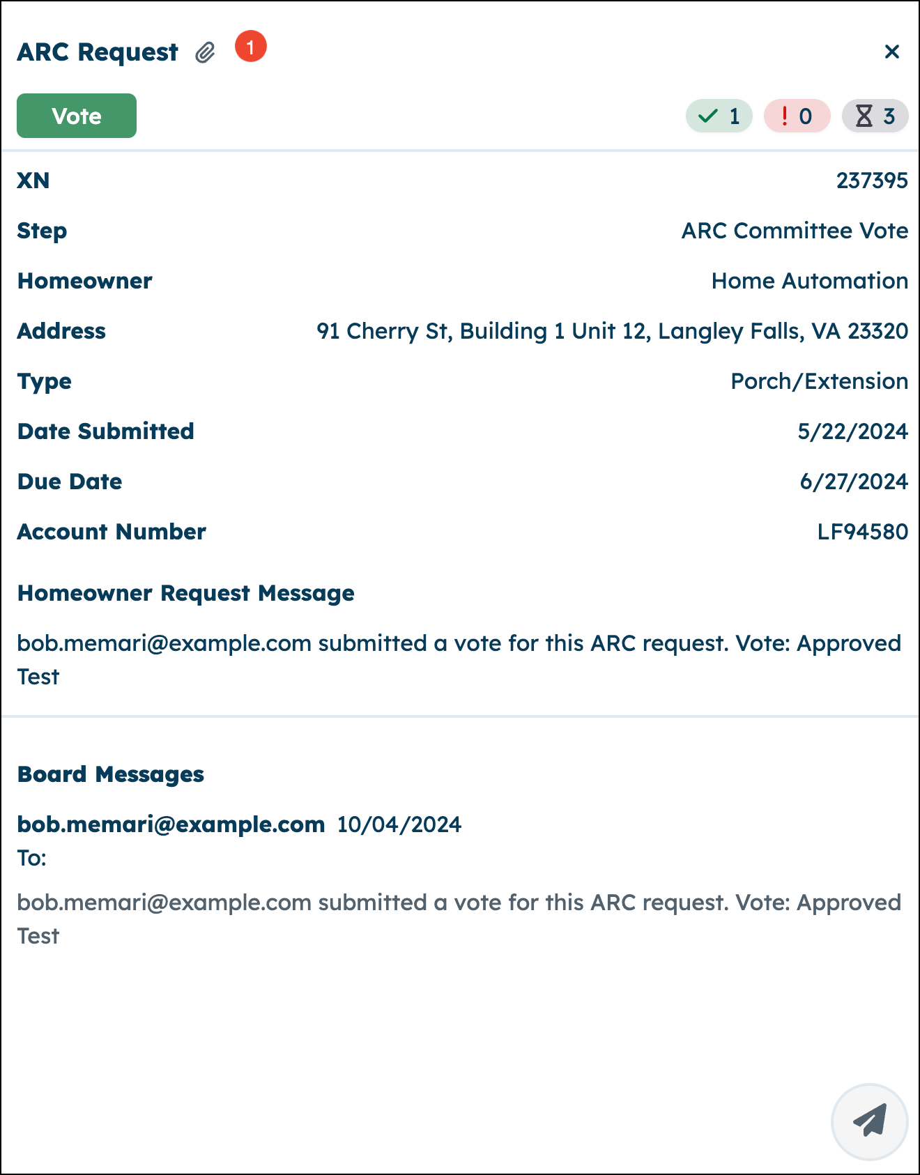Vantaca Home – Board Architectural Review (ARC) Voting and Approval ...