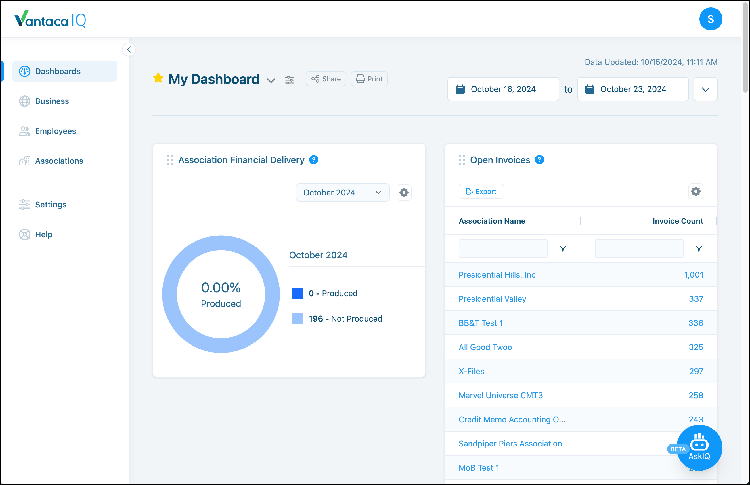 Vantaca IQ - Overview – Vantaca Library