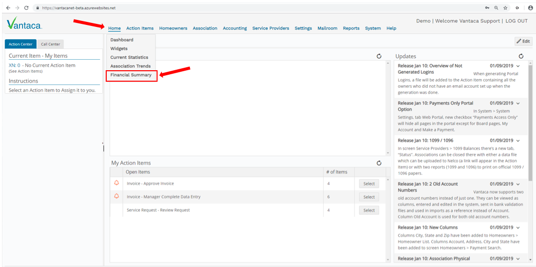 Financial Summary – Vantaca Library