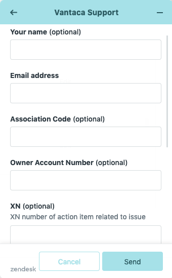 Help – Internal Support and Vantaca Support – Vantaca Library