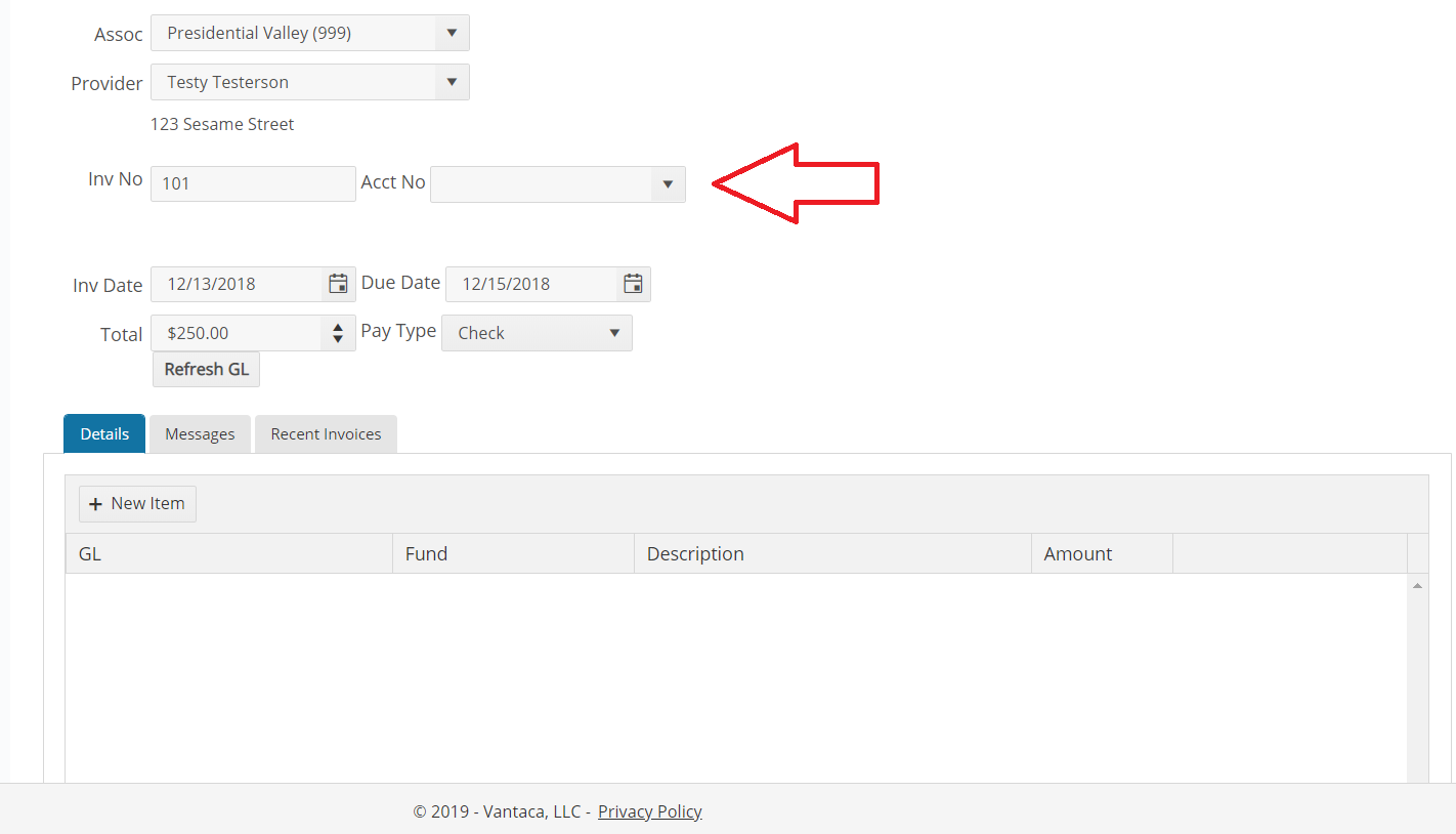 Invoice - Complete Data Entry – Vantaca Library