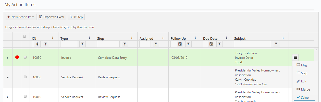 Invoice Overview – Vantaca Library
