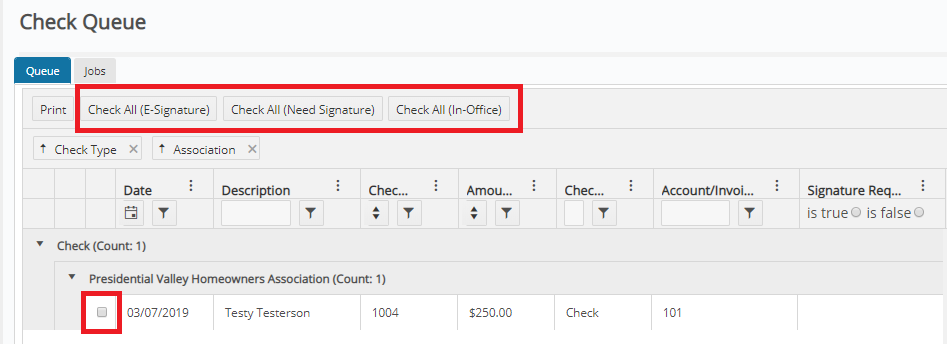 Check Queue – Vantaca Library