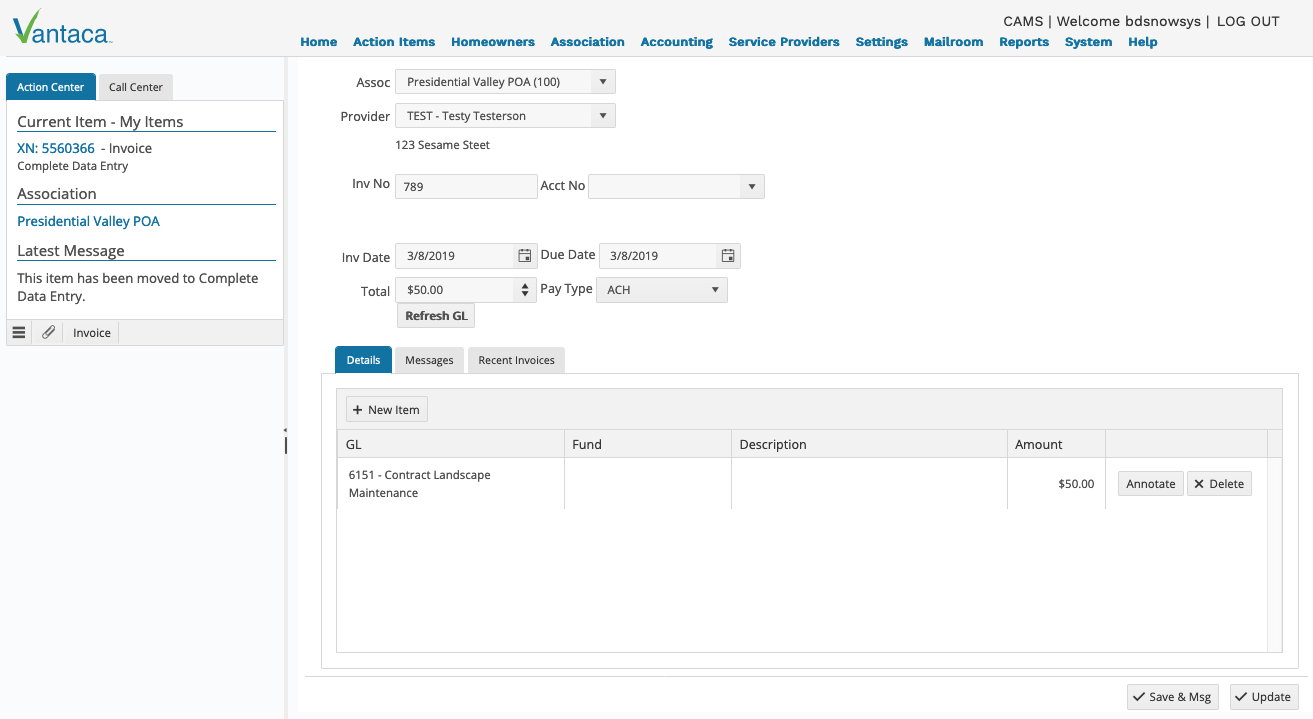 Invoice Processing: Coding Invoices – Vantaca Library