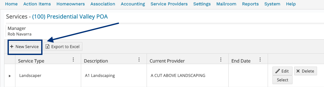 Association Service Contracts – Vantaca Library