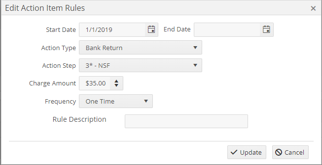 How to Set Up Action Item Charge Type Rules – Vantaca Library