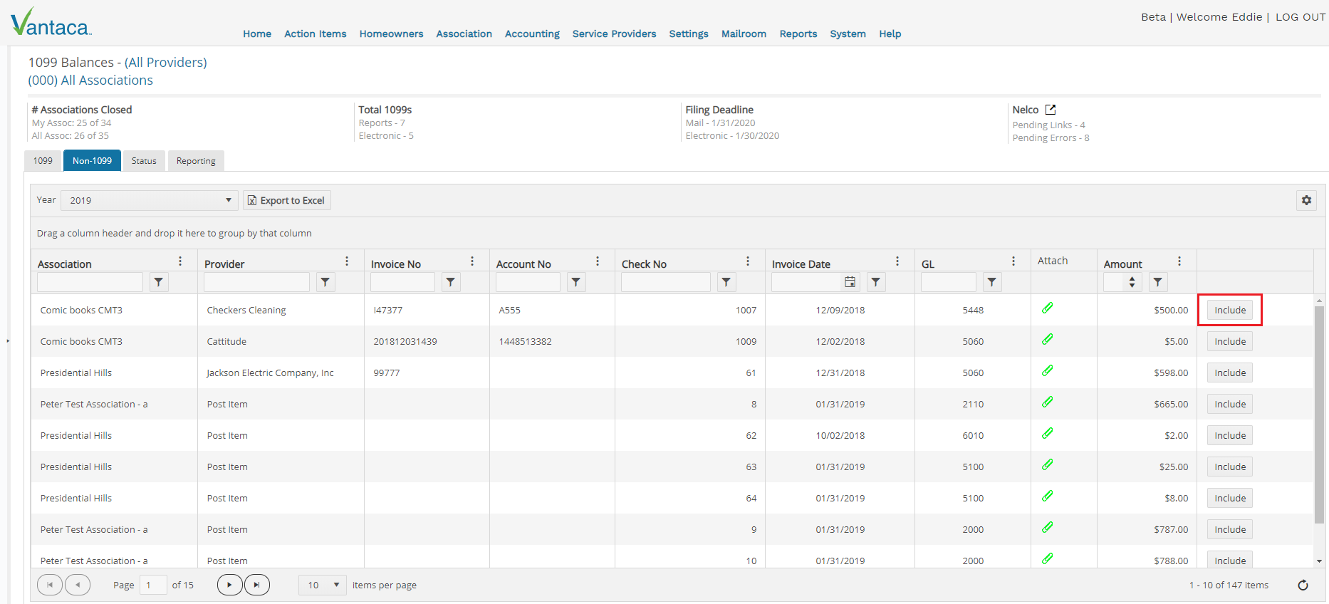 1099 Reporting – Vantaca Library