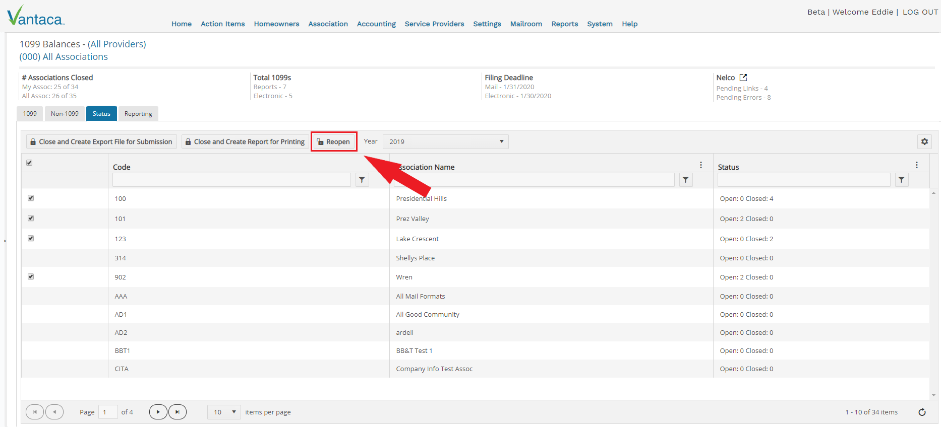 1099 Reporting – Vantaca Library