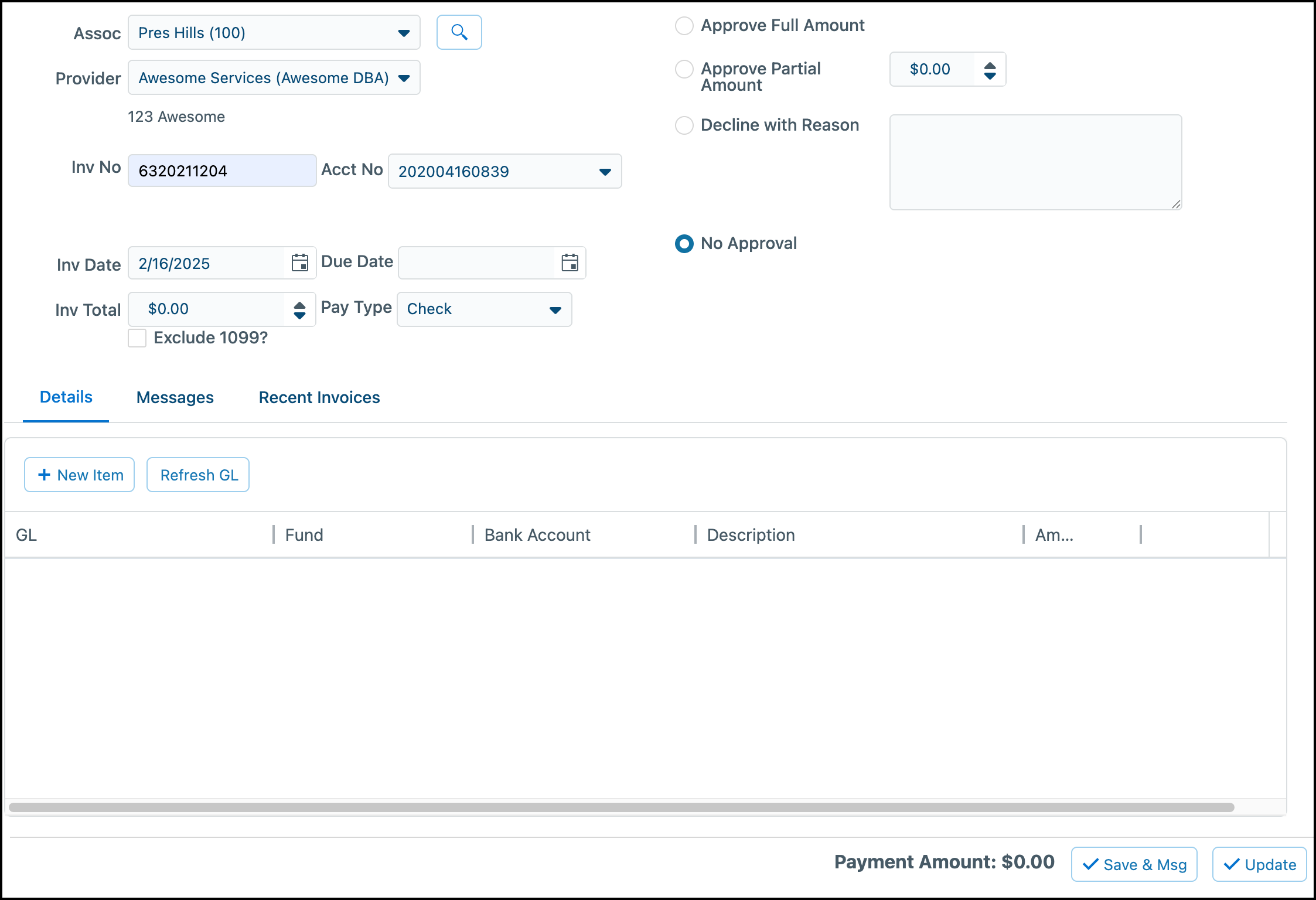Invoice - Complete Data Entry – Vantaca Library