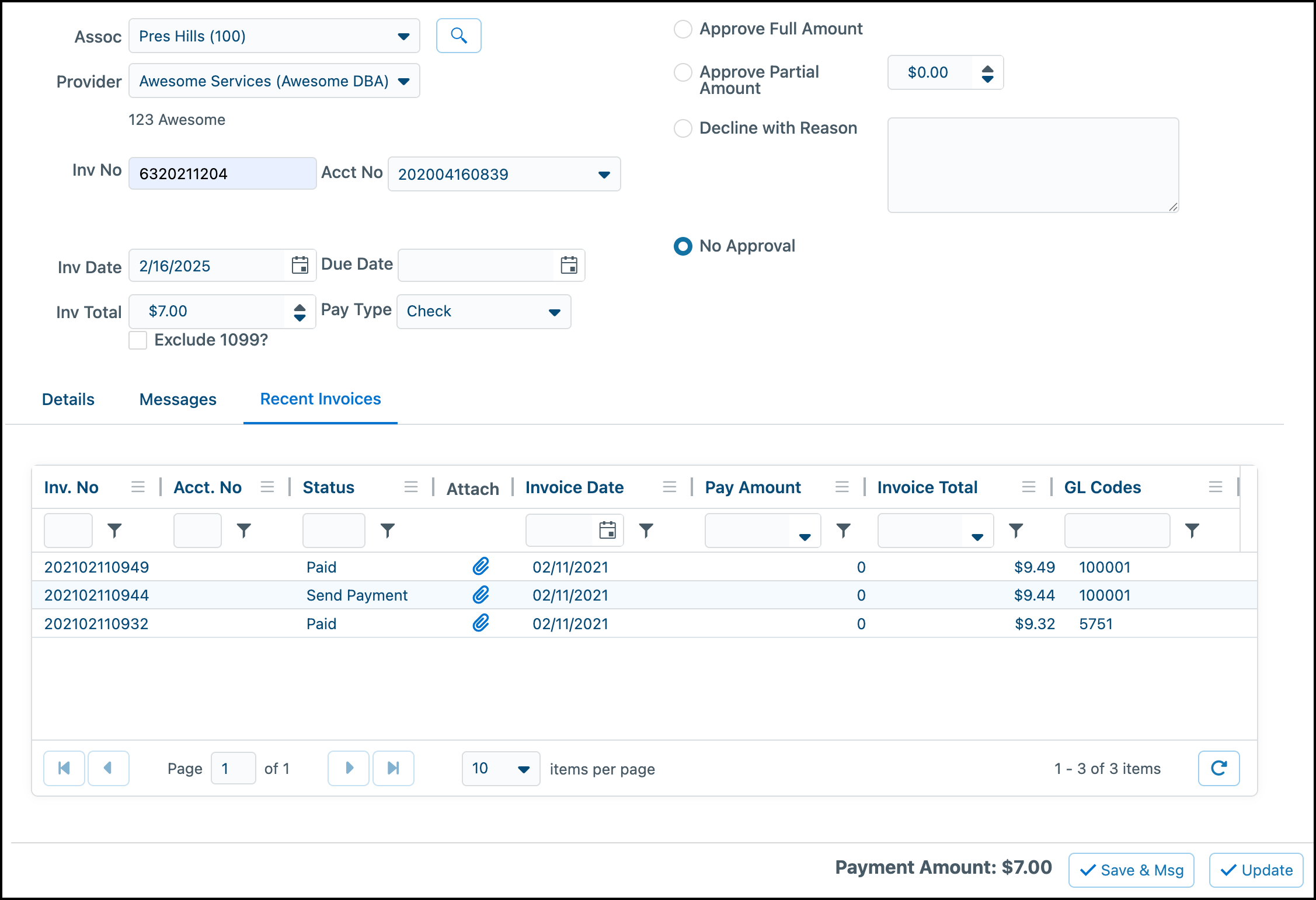 Invoice - Complete Data Entry – Vantaca Library