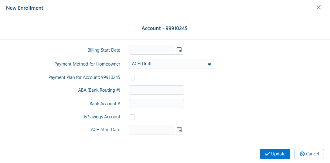 Homeowner Payment Method – Vantaca Library