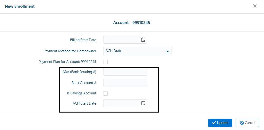 Homeowner Payment Method – Vantaca Library