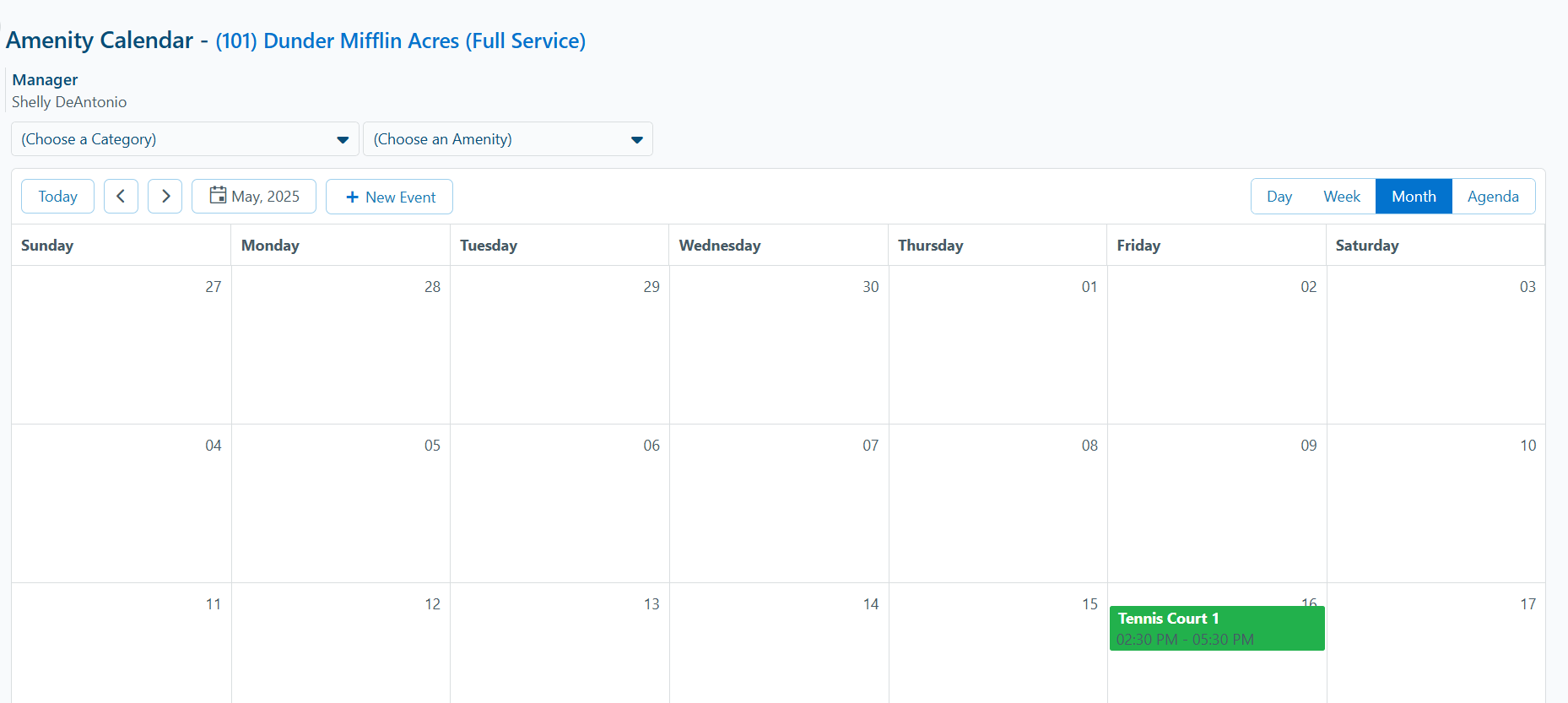 Managing Your Amenity Calendar – Vantaca Library