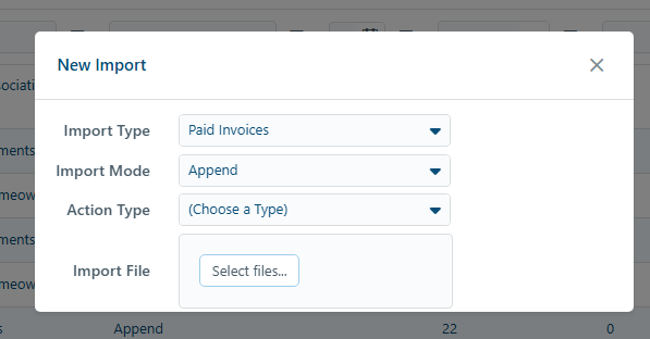 Paid Invoices Import – Vantaca Library