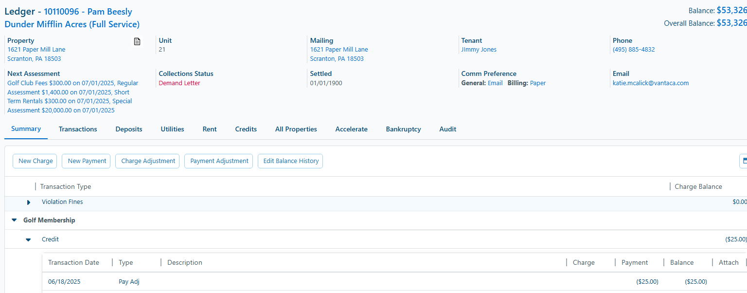 How to Reallocate Payments (Payment Adjustment) – Vantaca Library