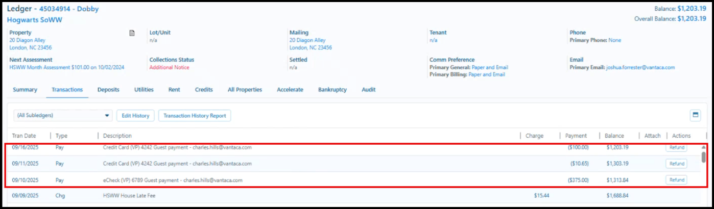 Vantaca Pay: Guest Payment Set Up and Tracking – Vantaca Library