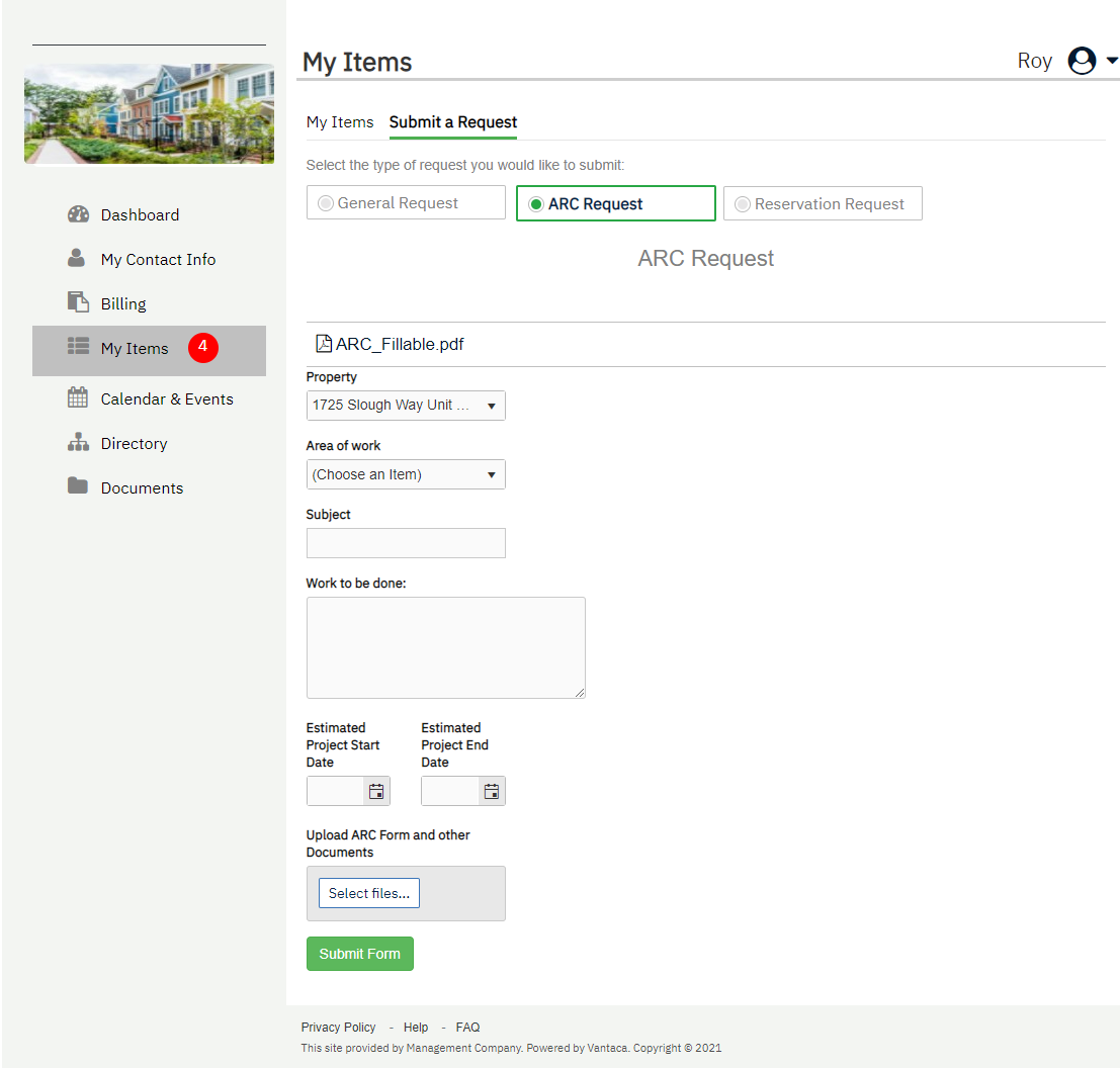 Vantaca Home Portal – Vantaca Library