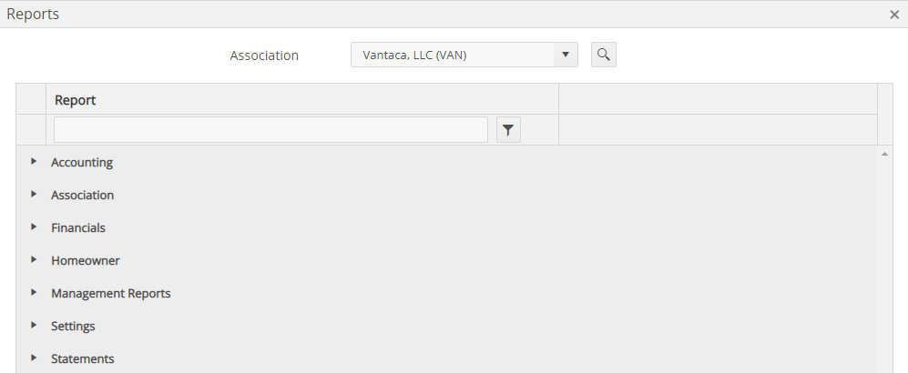 How to View Vantaca Reports – Vantaca Library