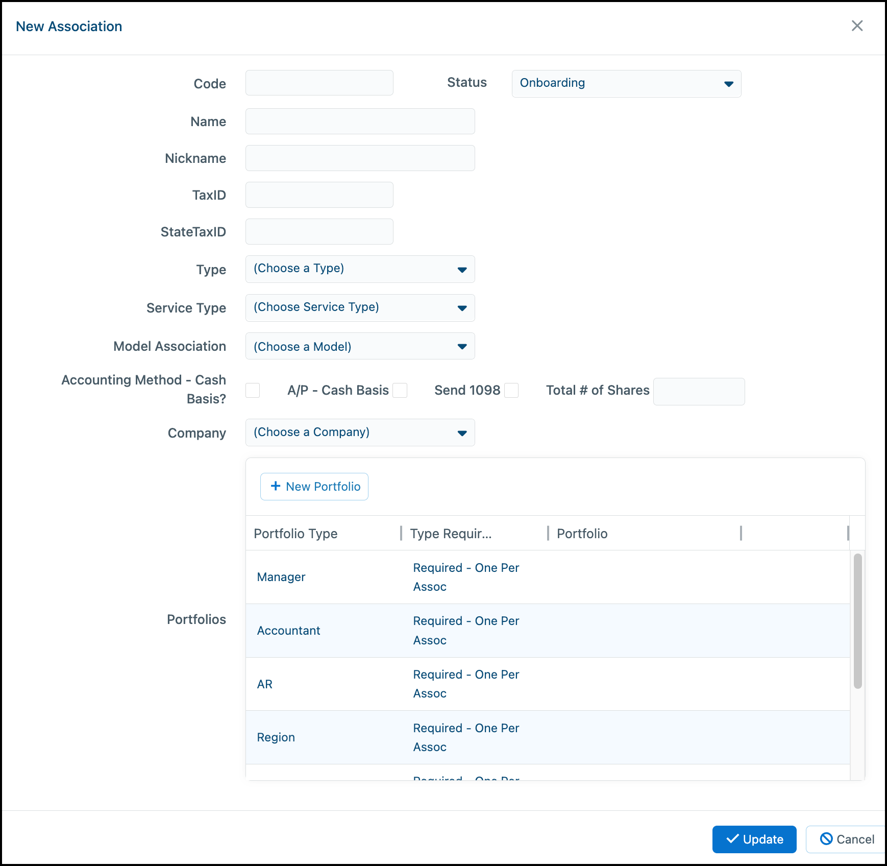 How to Create a New Association – Vantaca Library