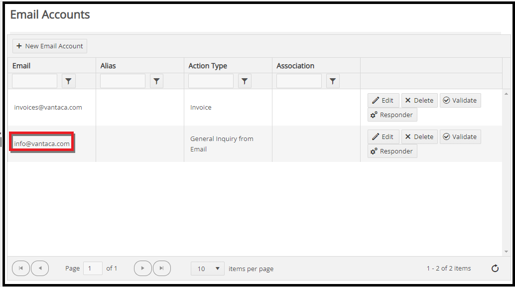 General Inquiry From Email Action Item – Vantaca Library
